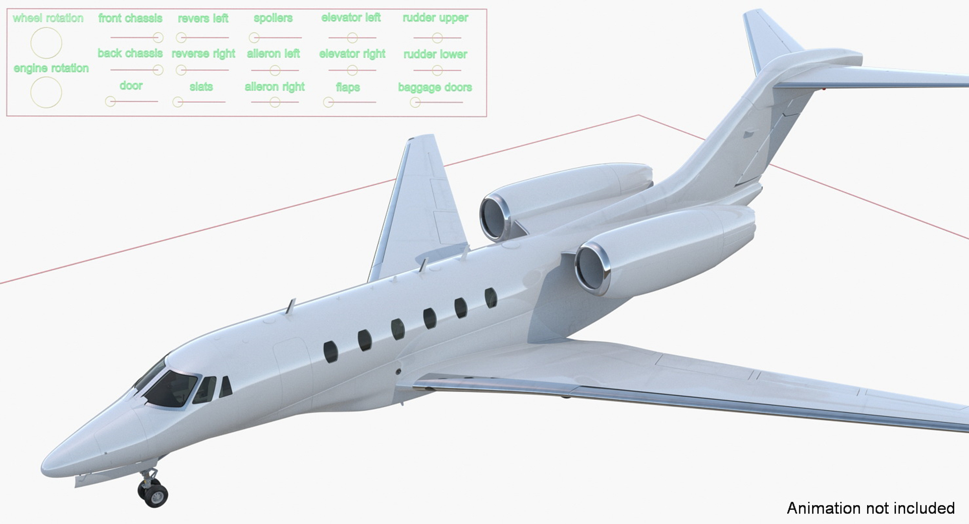 3D Medium Sized Business Jet Model - TurboSquid 1260652