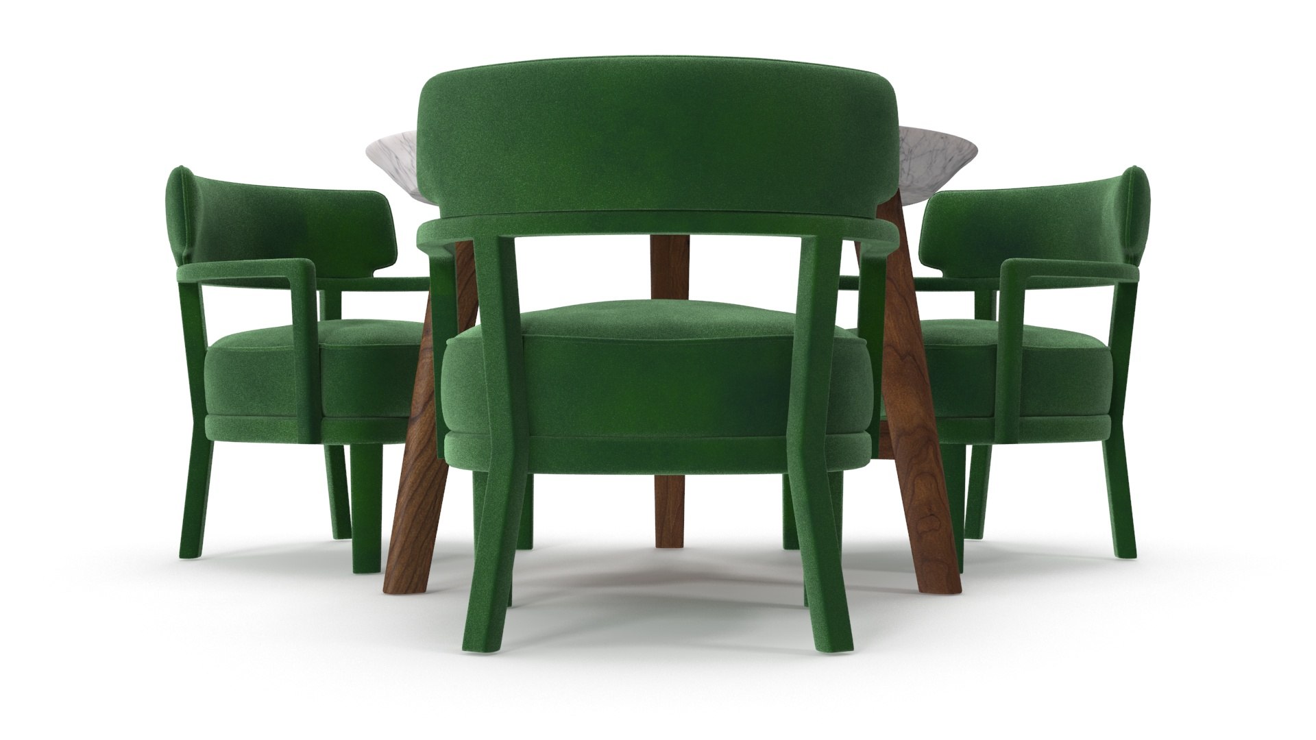 Dining Table Set For 3 Persons 3D Model - TurboSquid 1816962