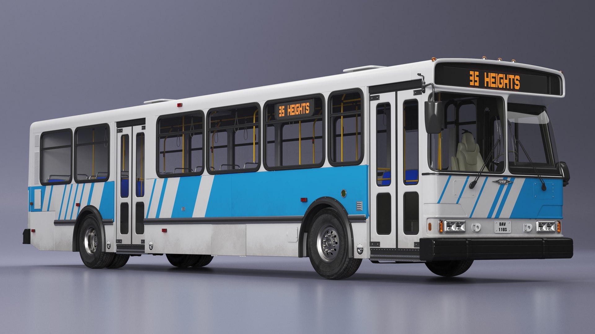 3d Orion V Transit Bus Interior