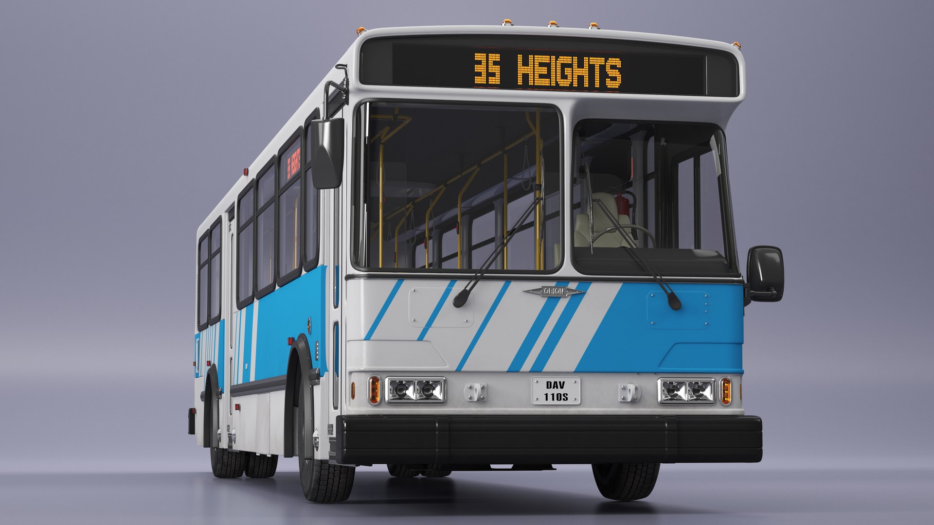 3d orion v transit bus interior