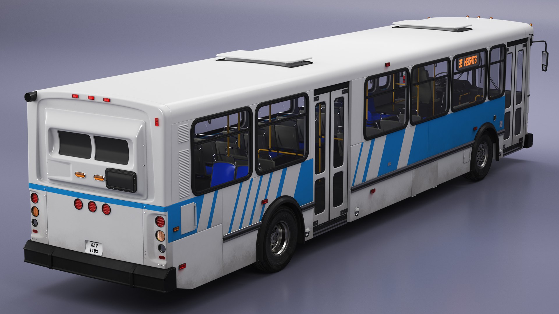 3d Orion V Transit Bus Interior