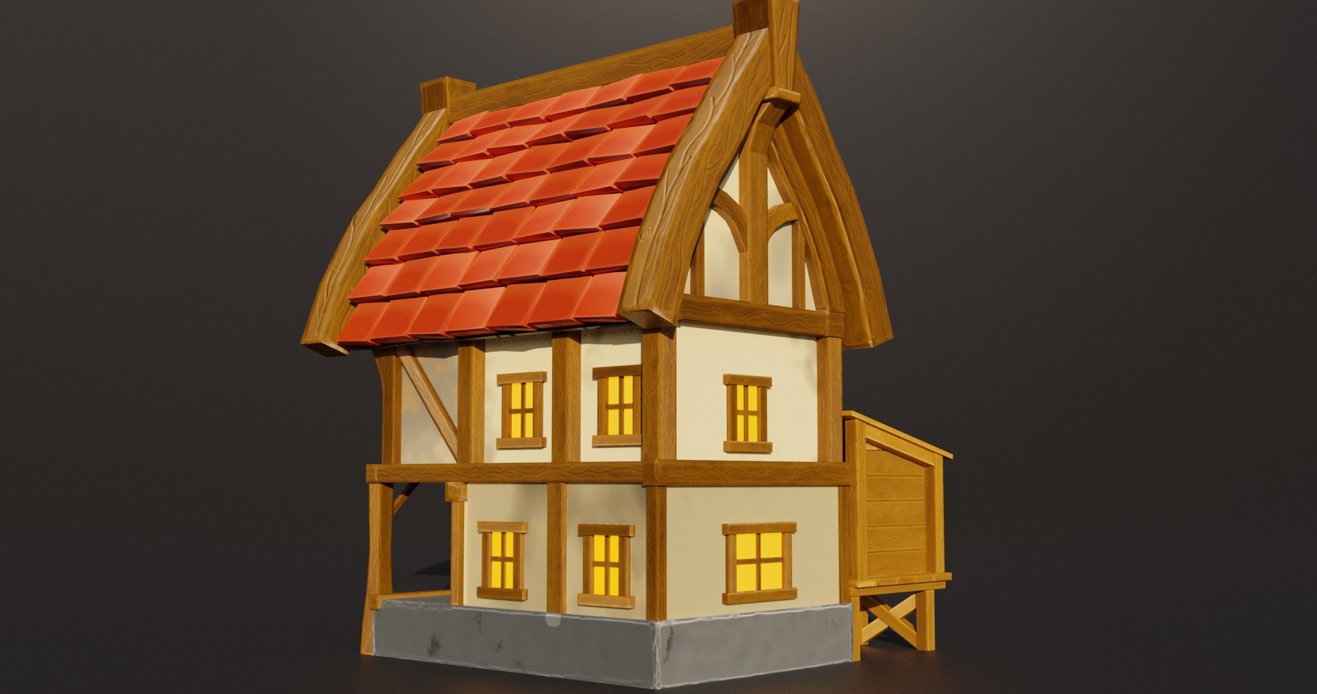 Stylized Medieval House 3D Model - TurboSquid 1806694