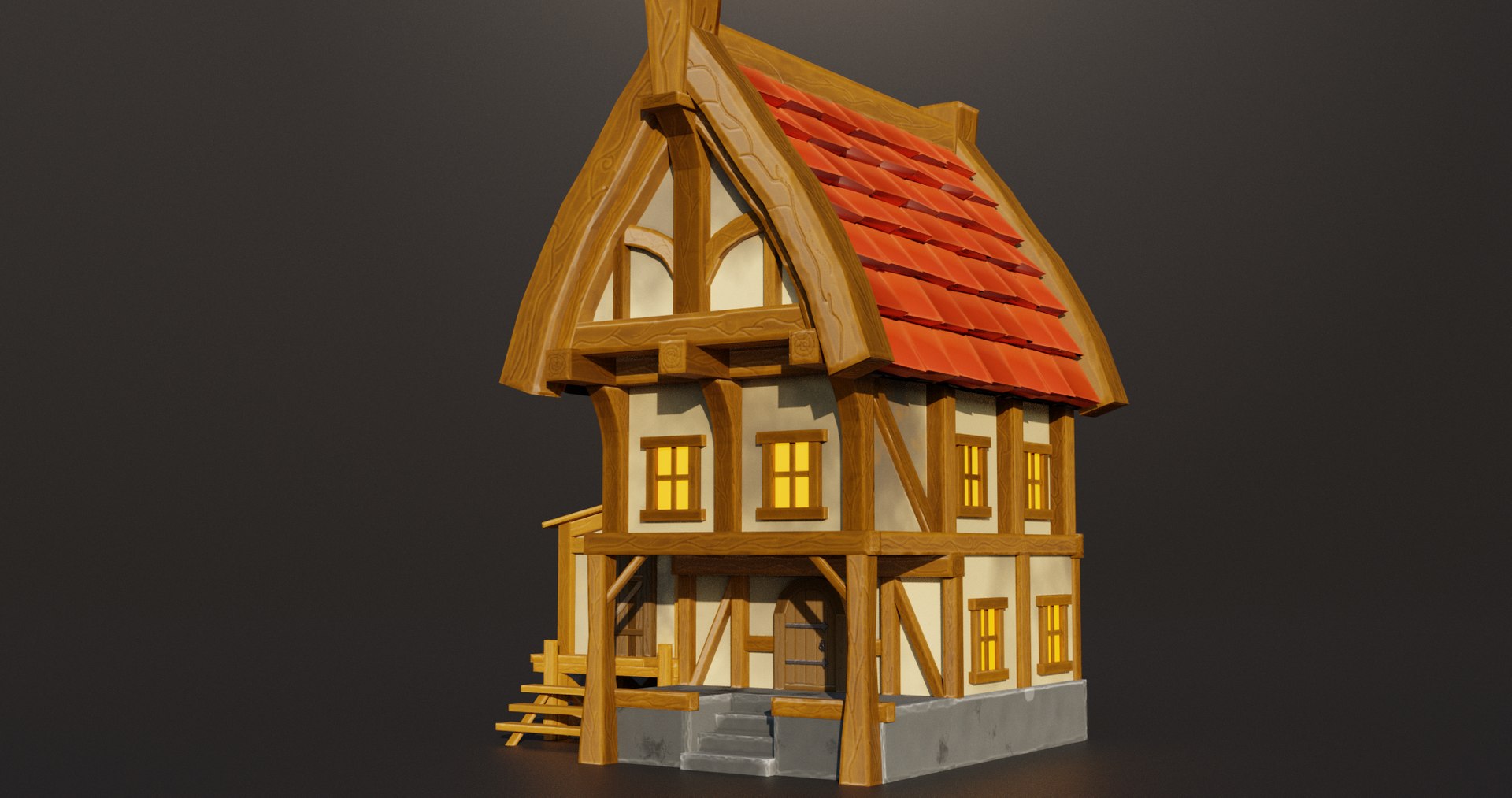 Stylized Medieval House 3D Model - TurboSquid 1806694