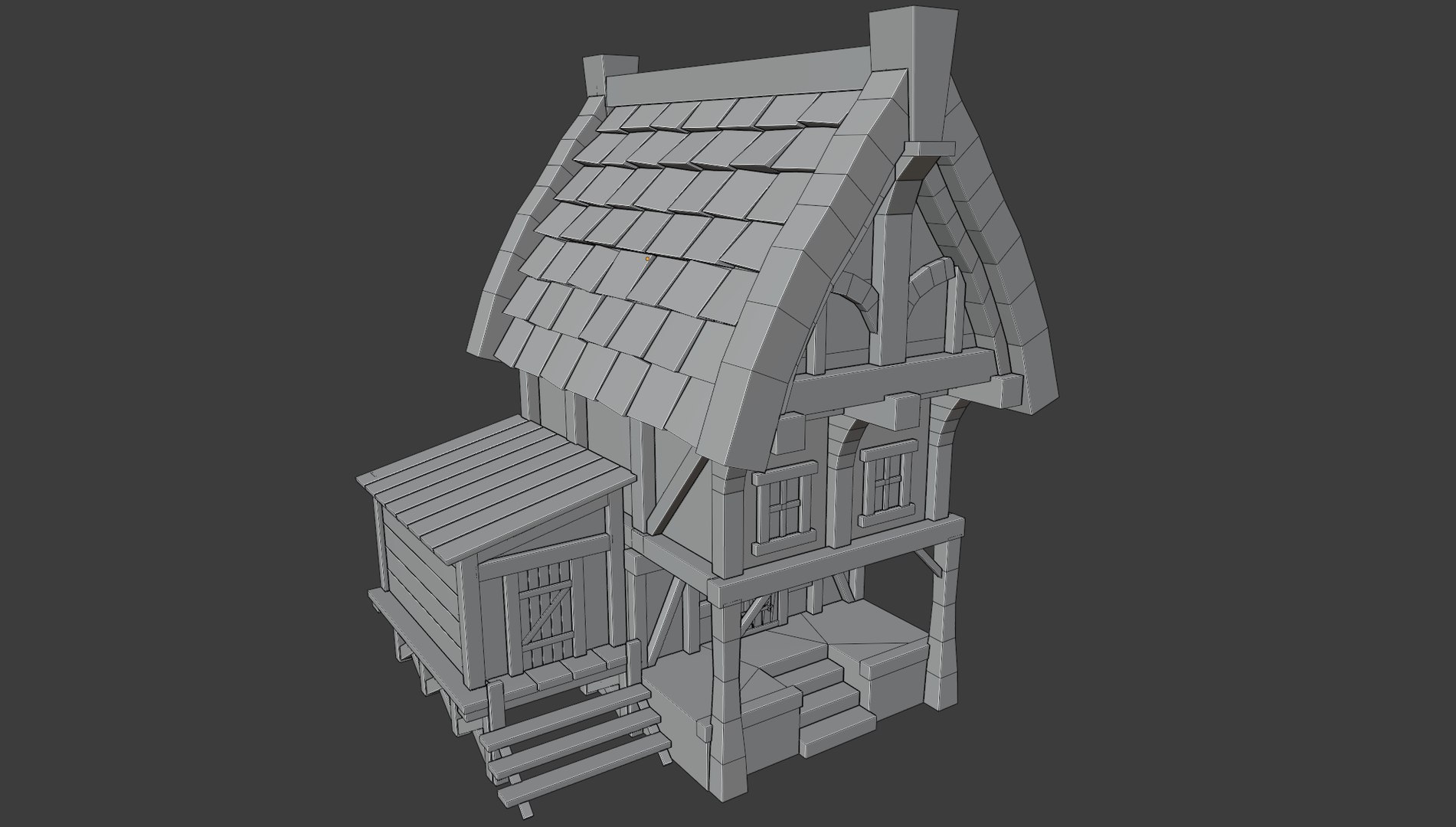 Stylized Medieval House 3D Model - TurboSquid 1806694