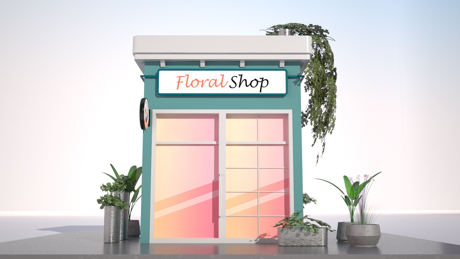 3D Flower Shop Model - TurboSquid 2047708