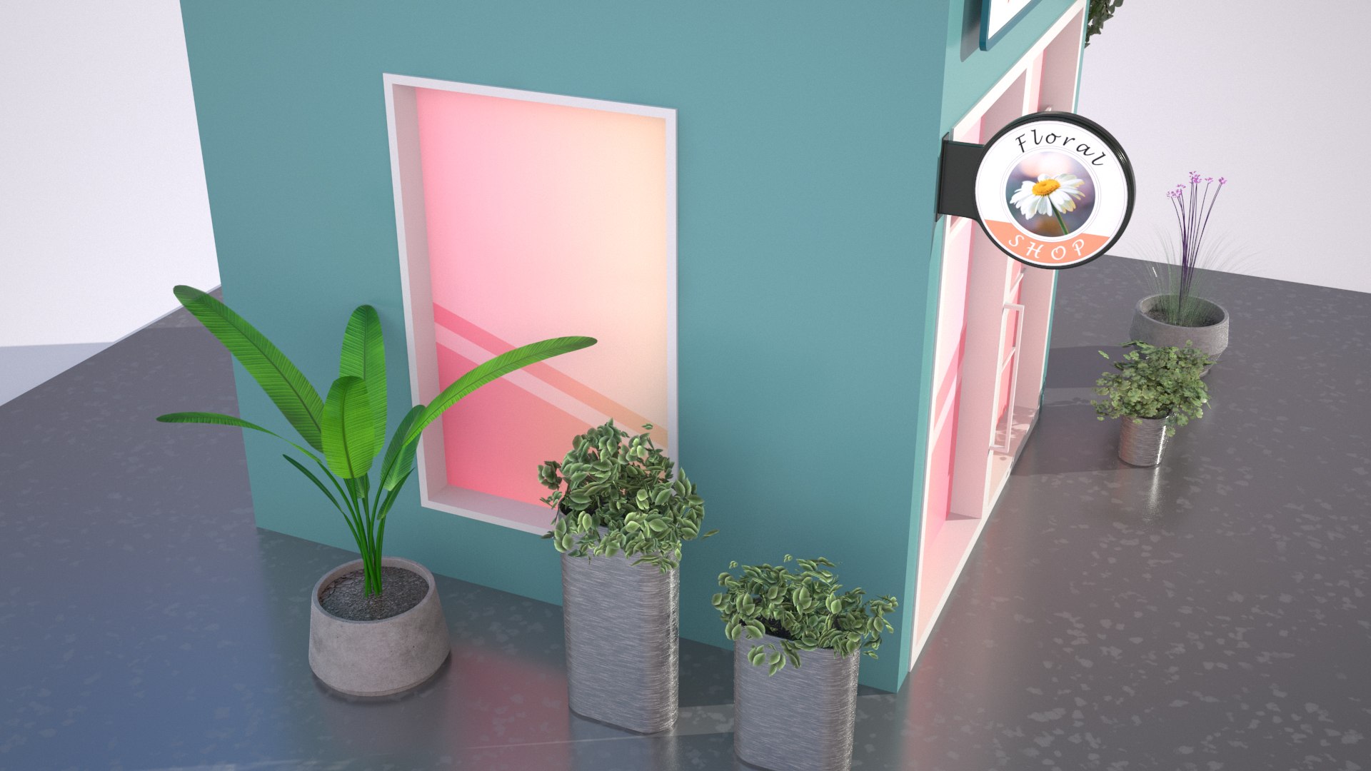 3D Flower Shop Model - TurboSquid 2047708