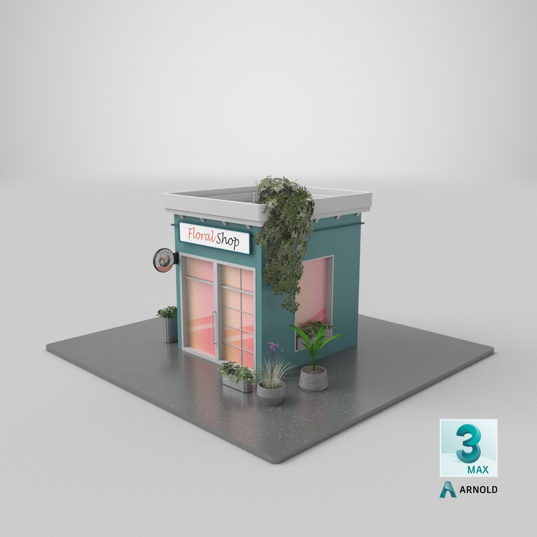 3D Flower Shop Model - TurboSquid 2047708
