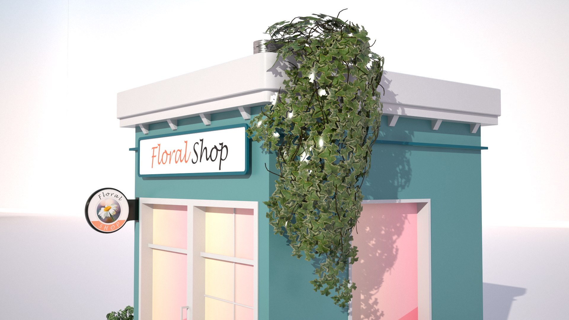 3D Flower Shop Model - TurboSquid 2047708