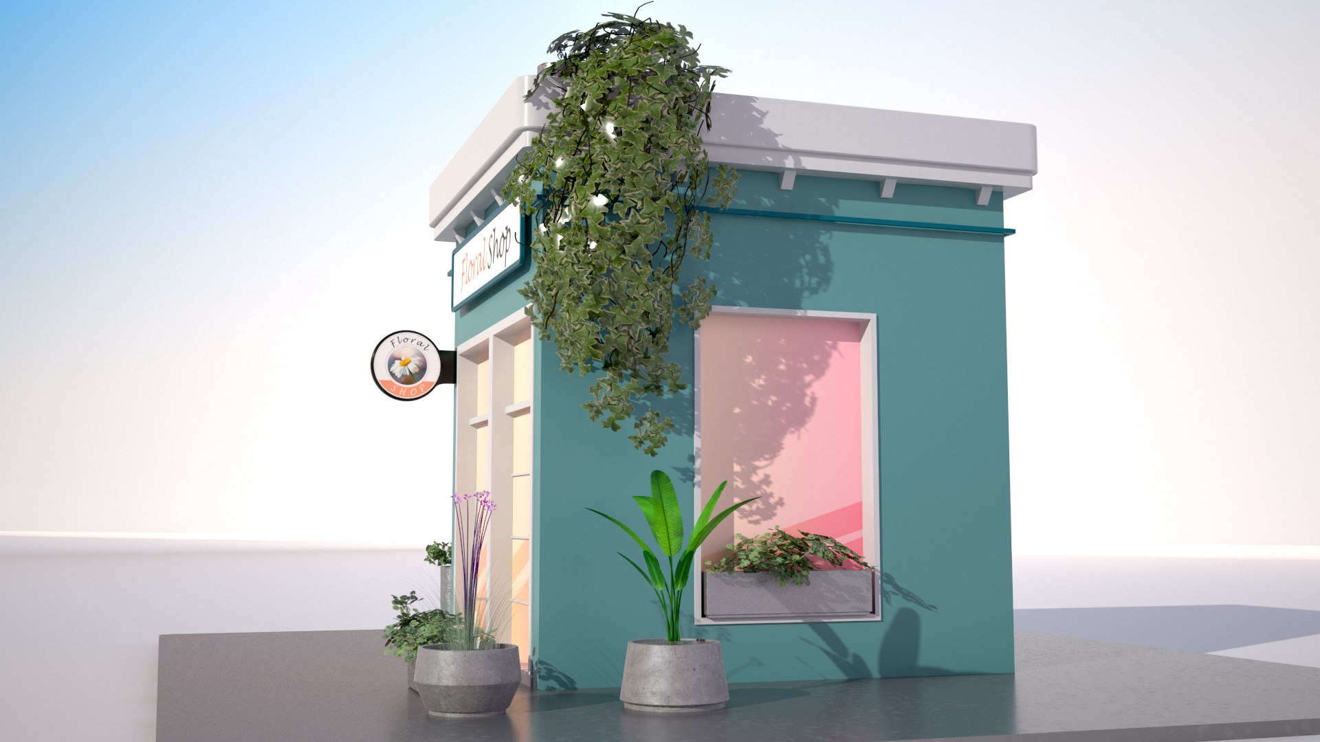 3D Flower Shop Model - TurboSquid 2047708