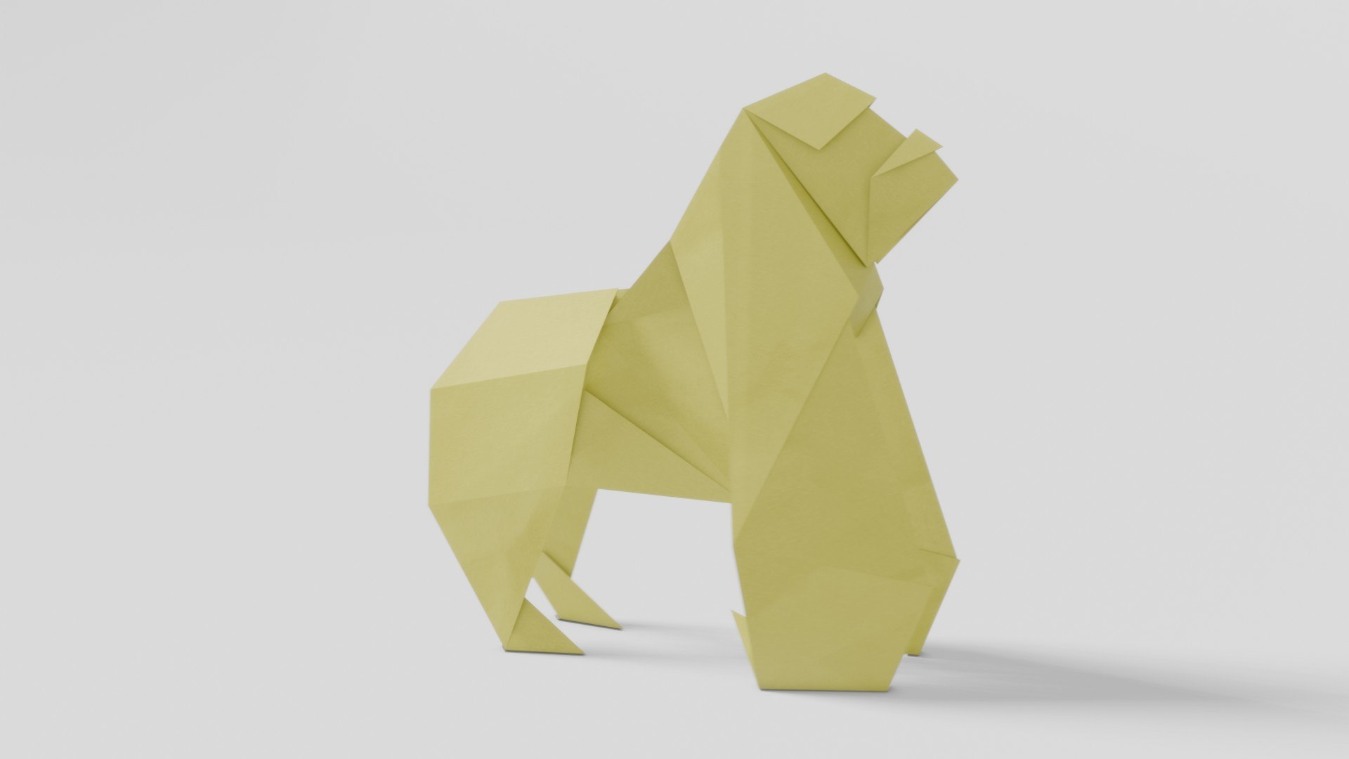 Origami Gorilla 3D Model - TurboSquid 2160500