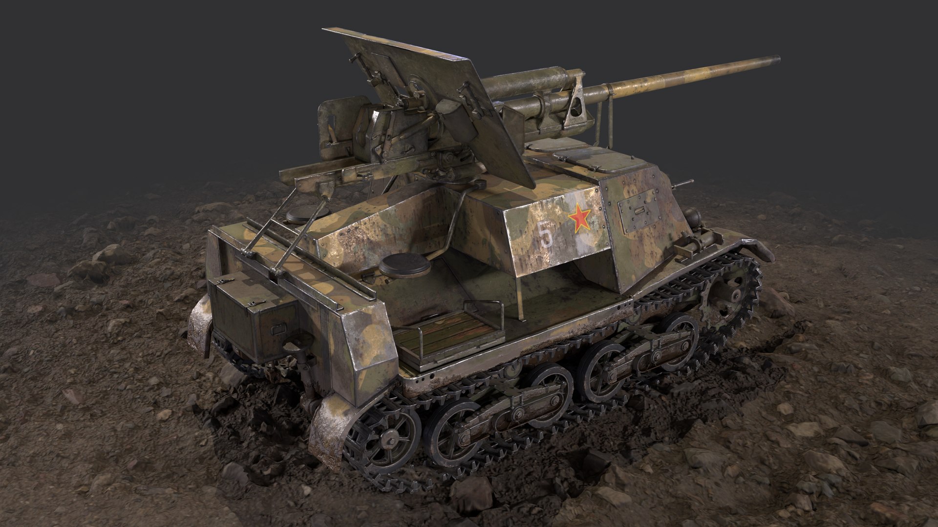 3D ZIS 30 Military Self Propelled Artillery Unit USSR - TurboSquid 1729491