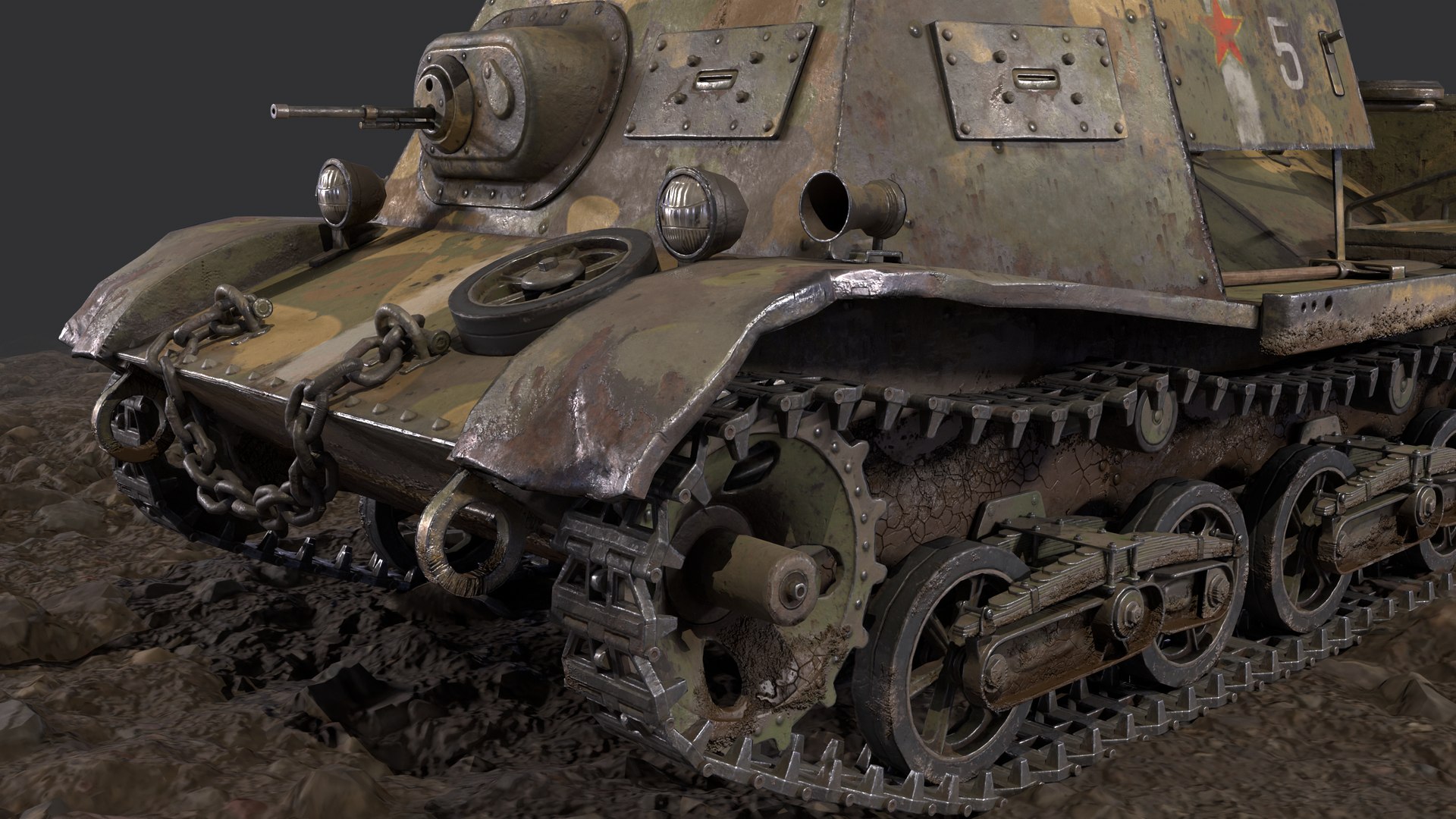 3D ZIS 30 Military Self Propelled Artillery Unit USSR - TurboSquid 1729491