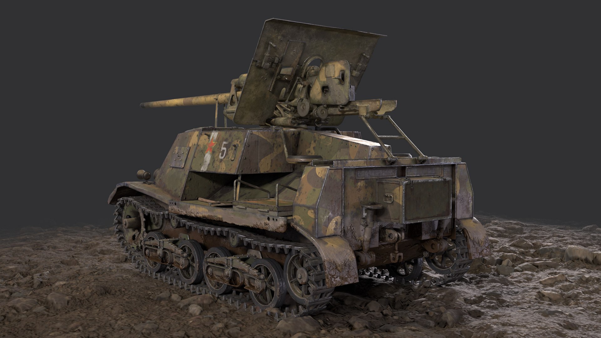 3D ZIS 30 Military Self Propelled Artillery Unit USSR - TurboSquid 1729491