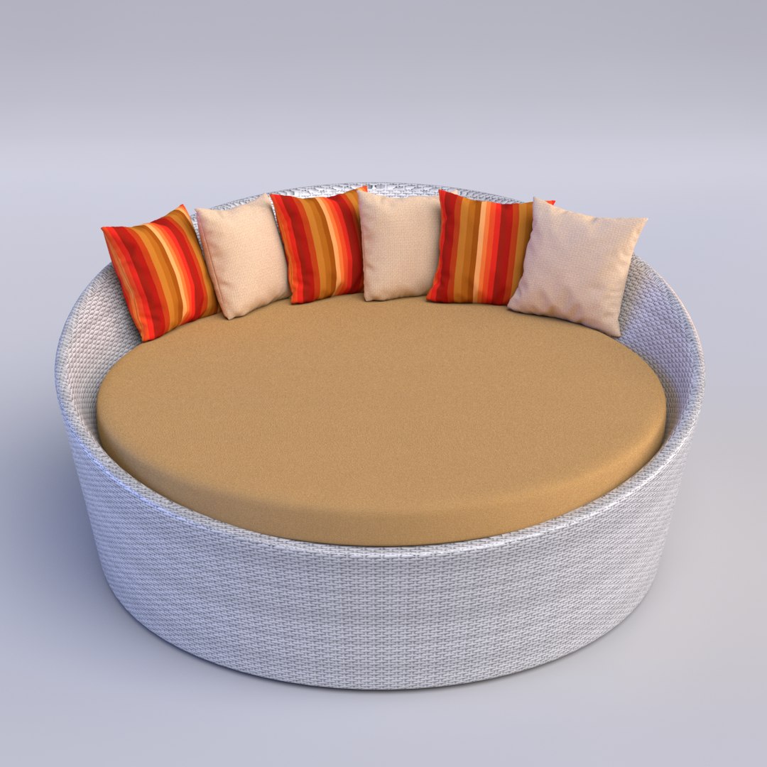 Circular Day Bed 3ds