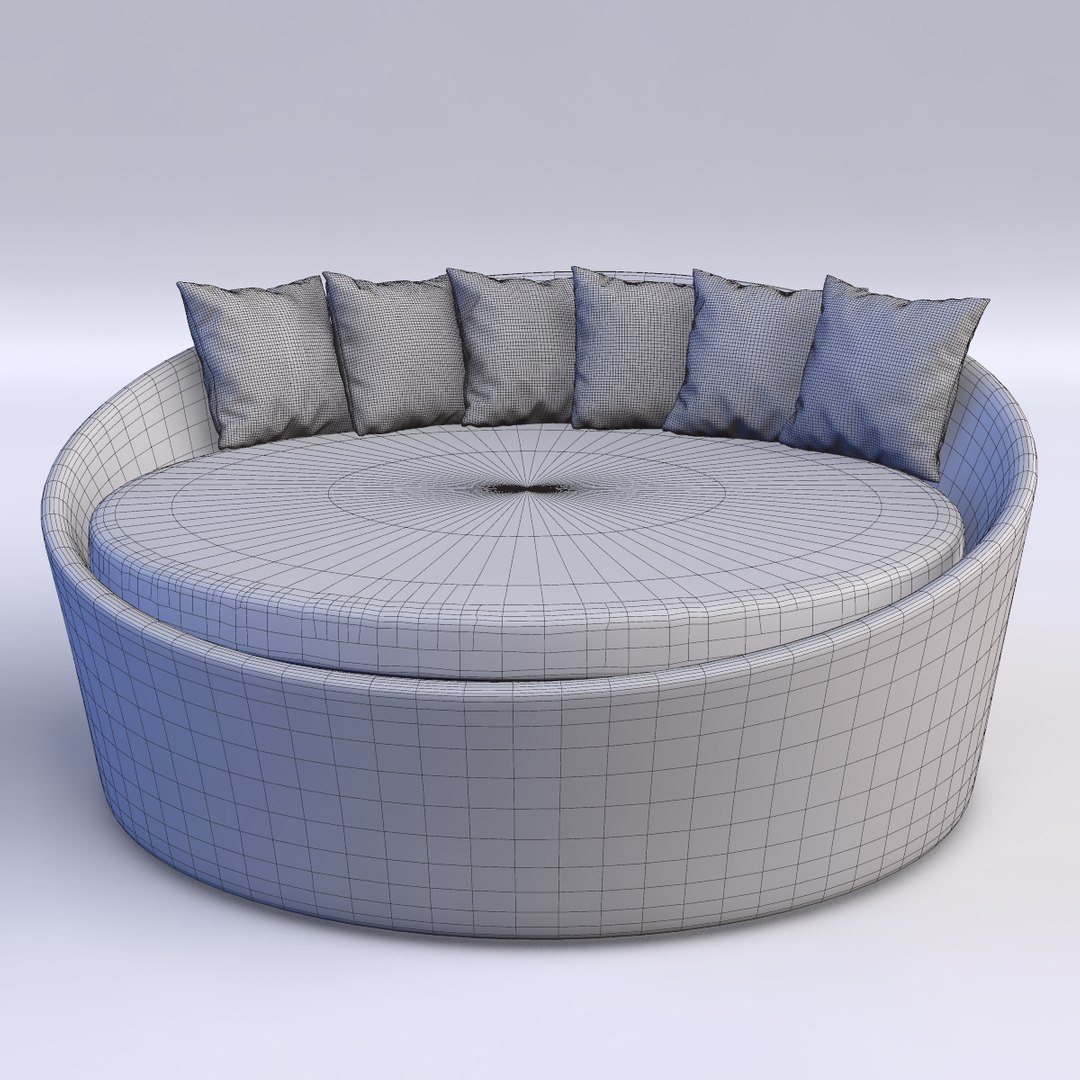 Circular Day Bed 3ds