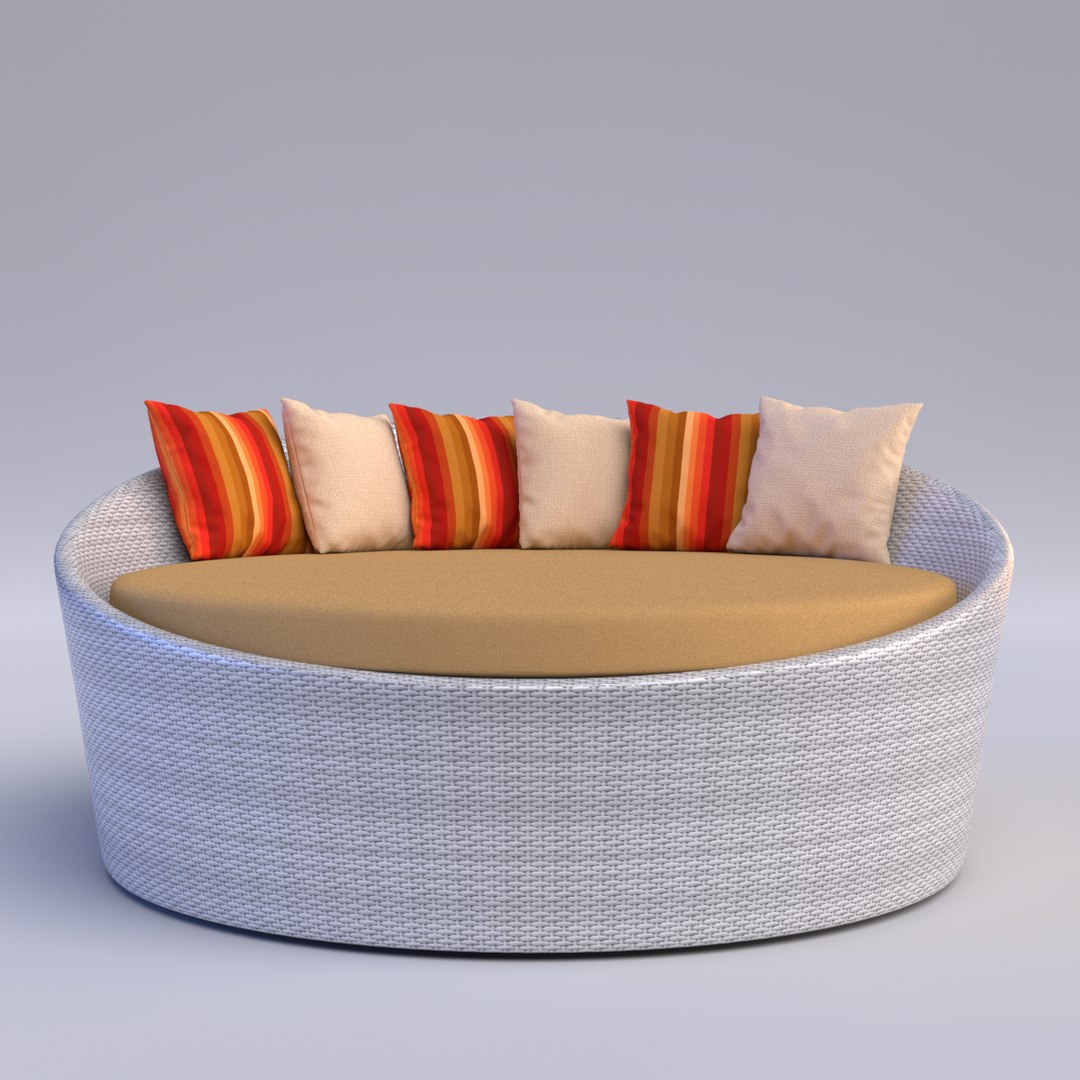 Circular Day Bed 3ds
