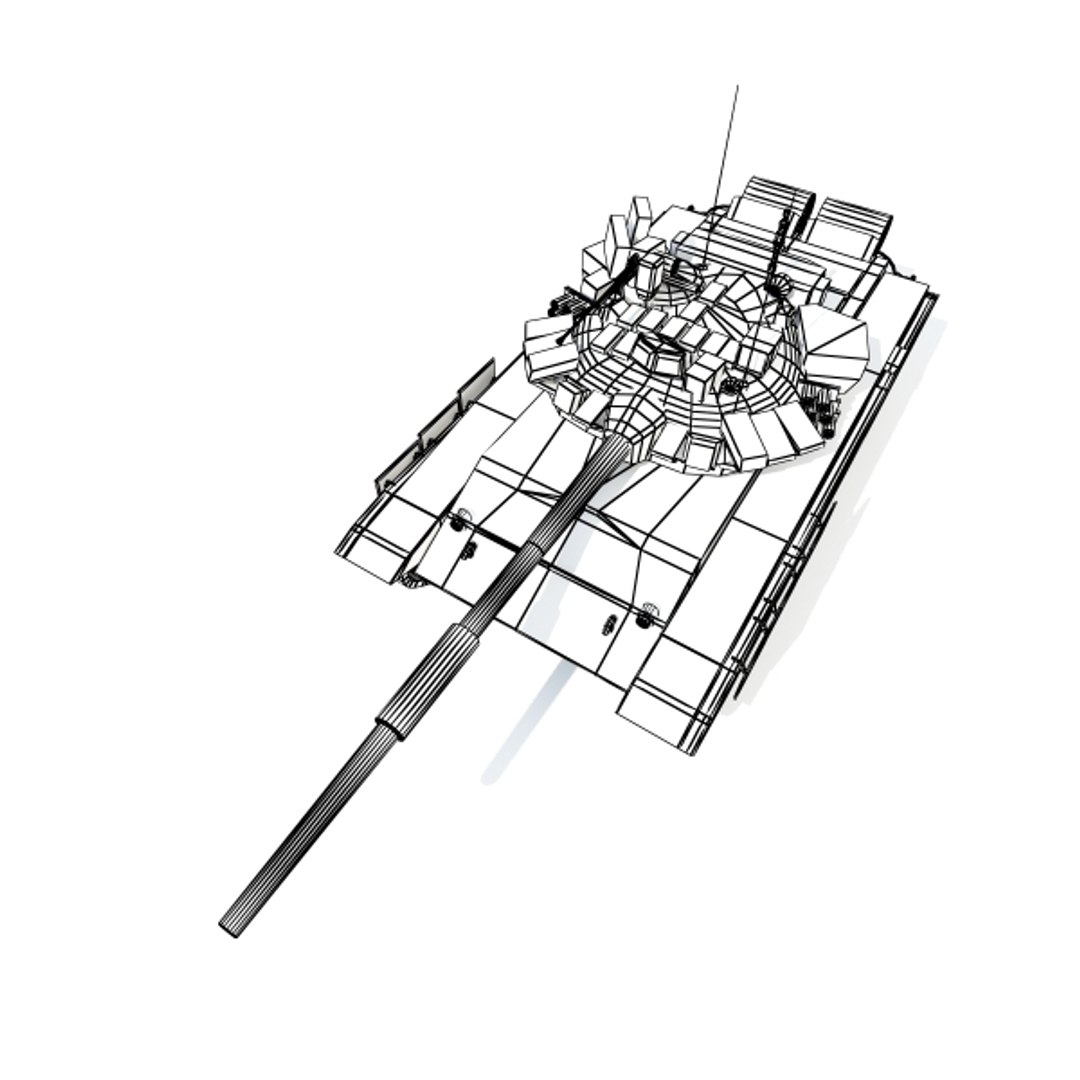 T-90 Battle Tank 3d Model