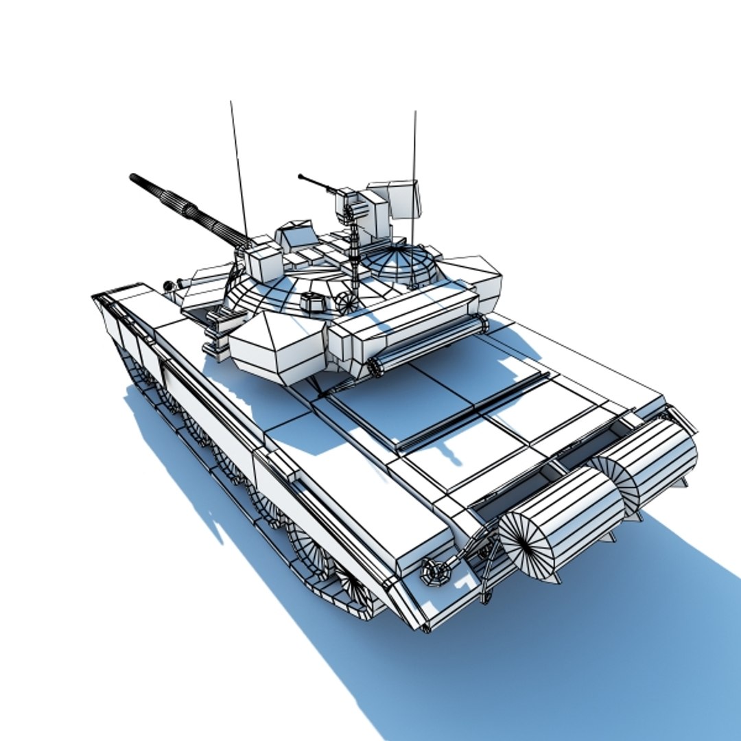 T-90 Battle Tank 3d Model