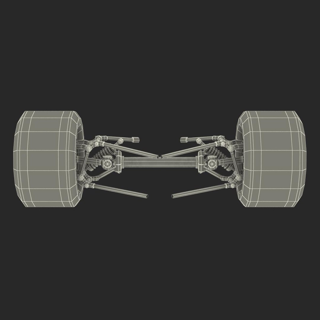 C4d Racing Car Suspension