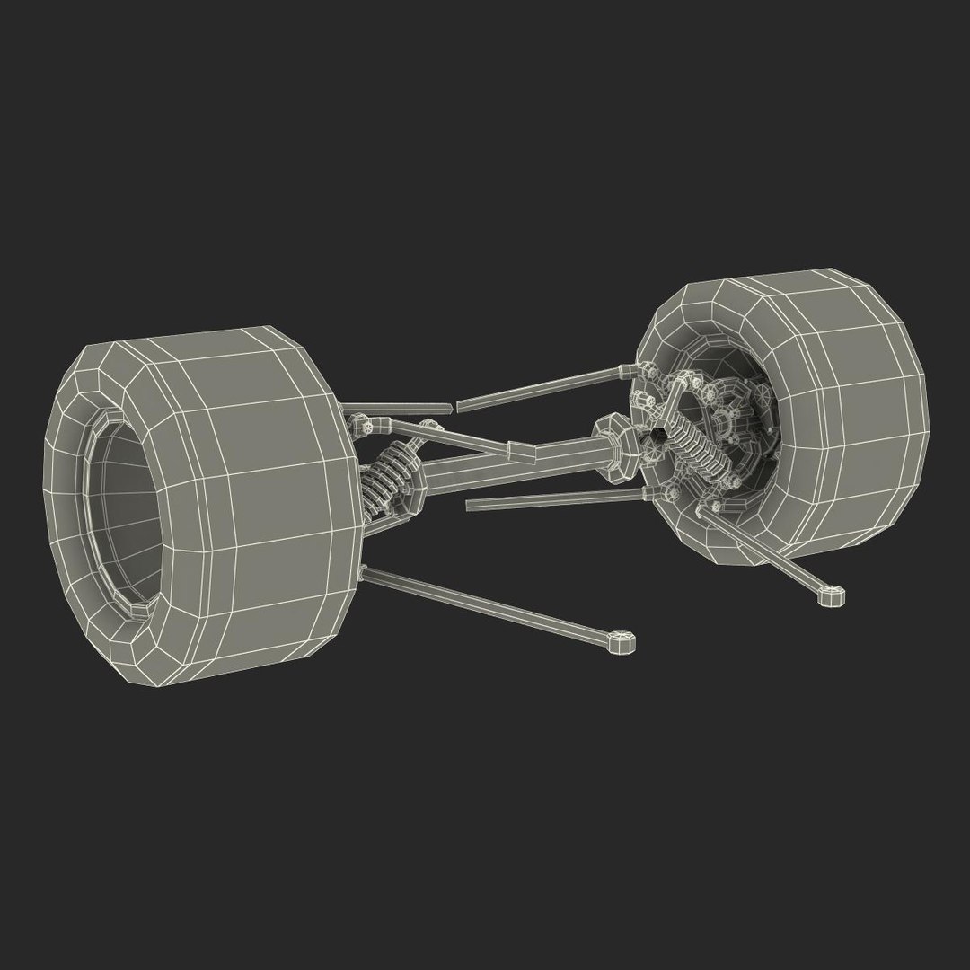 C4d Racing Car Suspension