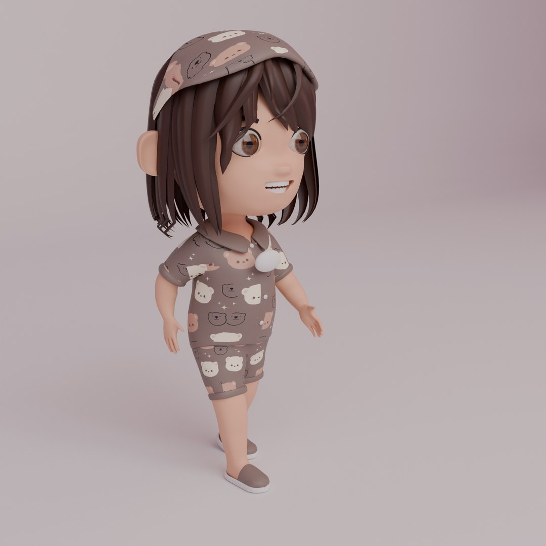 Tinny - Girl Rigged Character-1 Model - TurboSquid 2218378