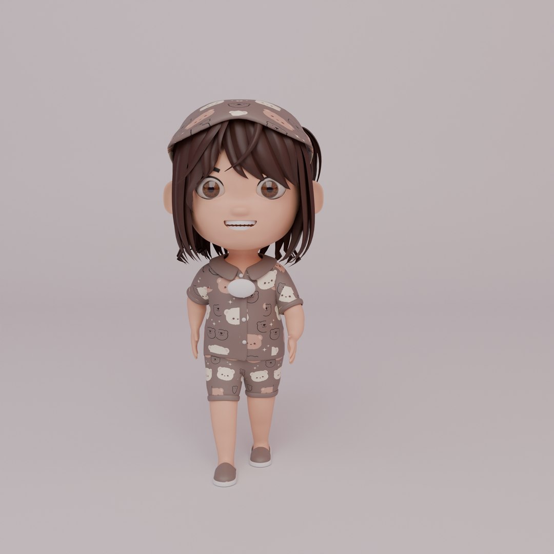 Tinny - Girl Rigged Character-1 Model - TurboSquid 2218378
