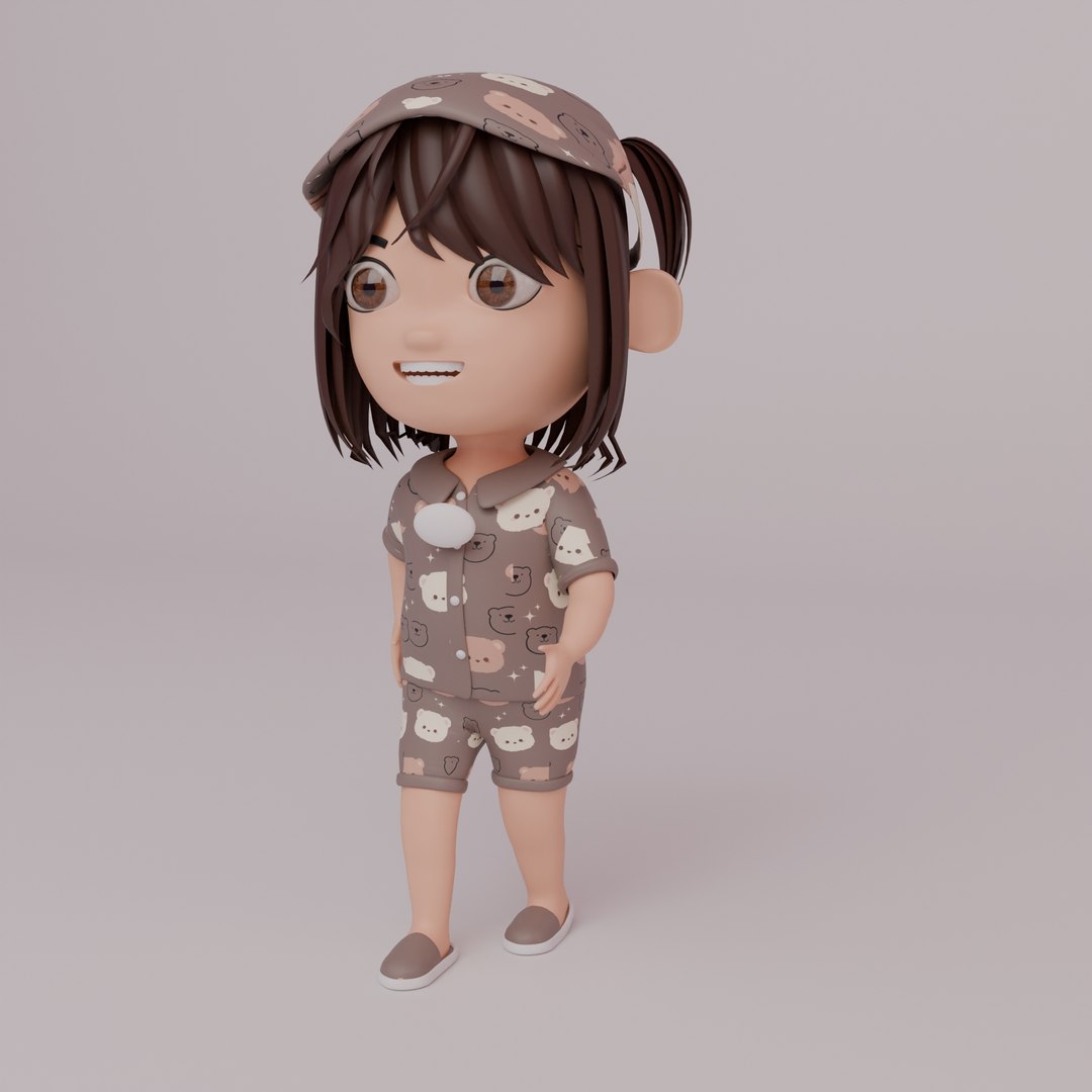 Tinny - Girl Rigged Character-1 Model - TurboSquid 2218378