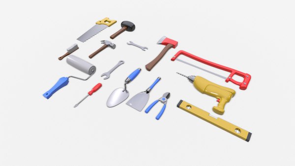 Cartoon Hand Tool Collection 3D - TurboSquid 1775488
