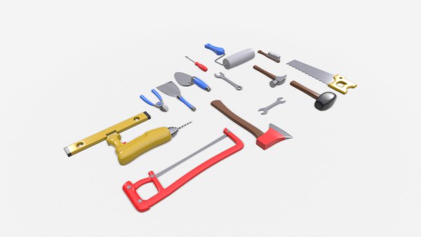 Cartoon Hand Tool Collection 3D - TurboSquid 1775488