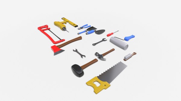 Cartoon Hand Tool Collection 3D - TurboSquid 1775488