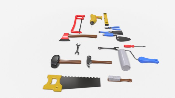 Cartoon Hand Tool Collection 3D - TurboSquid 1775488