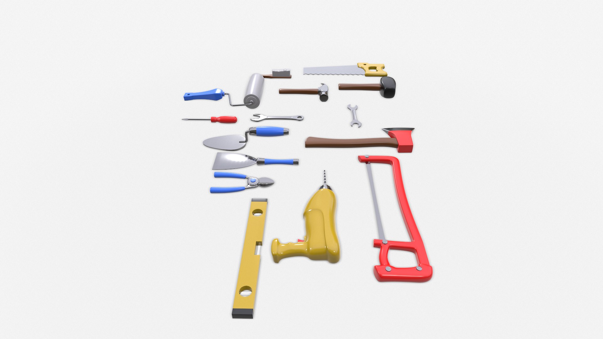 Cartoon Hand Tool Collection 3D - TurboSquid 1775488