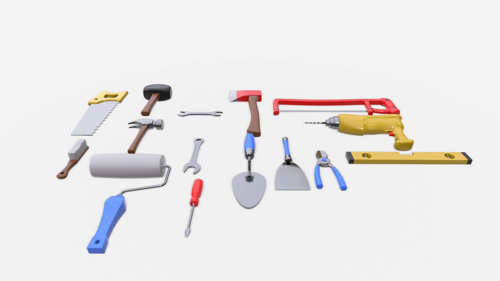 Cartoon Hand Tool Collection 3D - TurboSquid 1775488