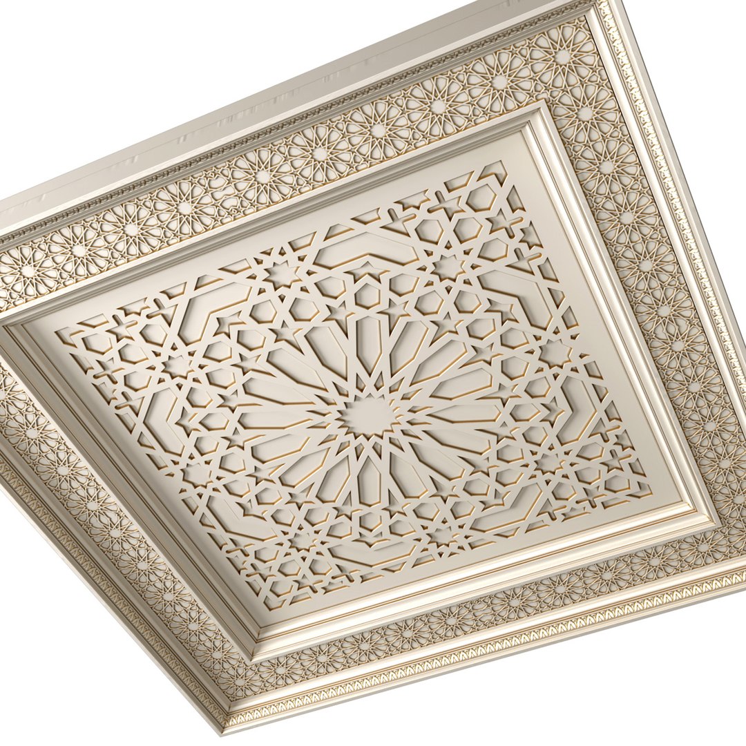 Ceiling In Oriental Style 3D Model - TurboSquid 1972548