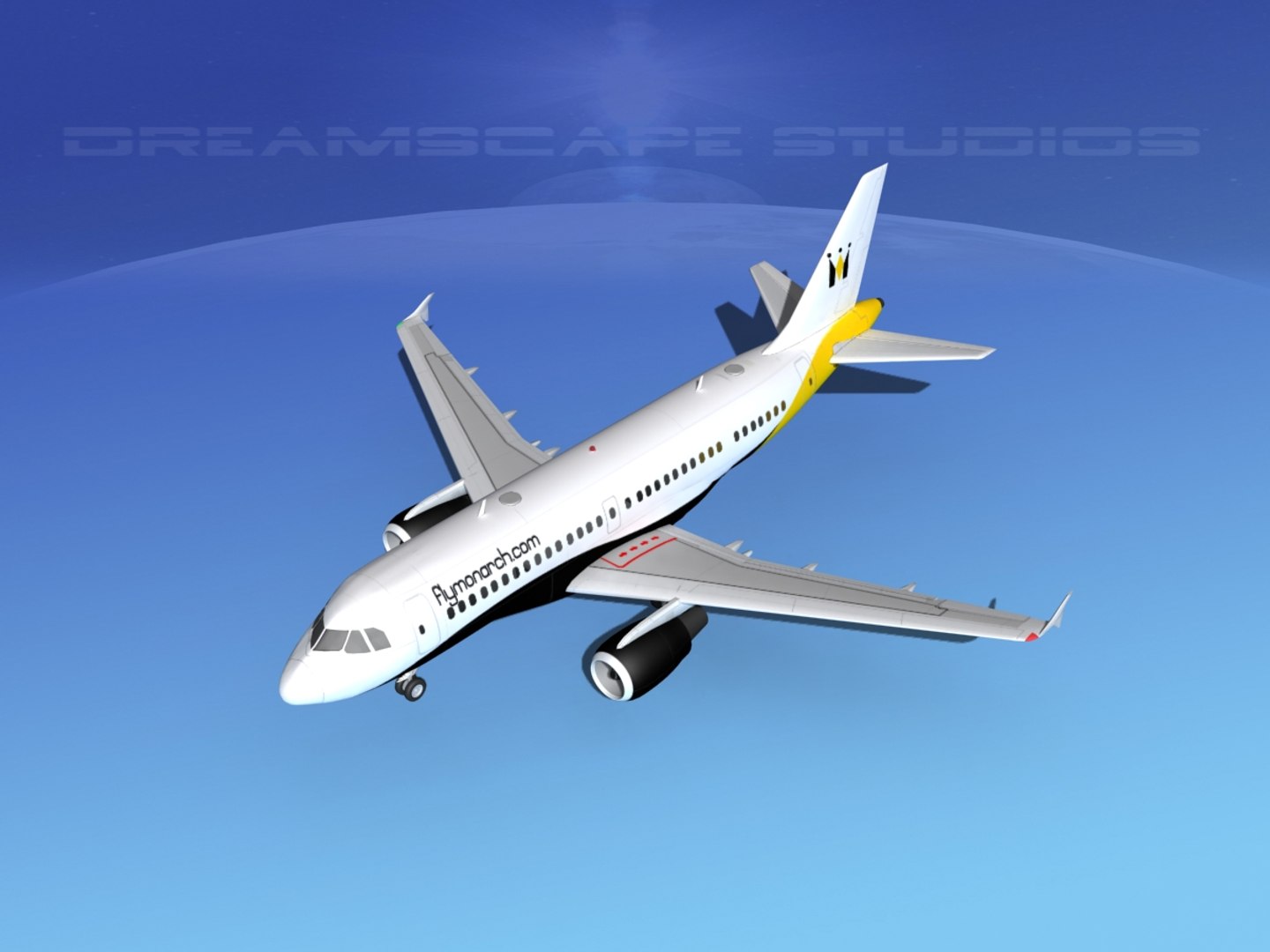 Scale Airbus A319 Airliner 3d Model