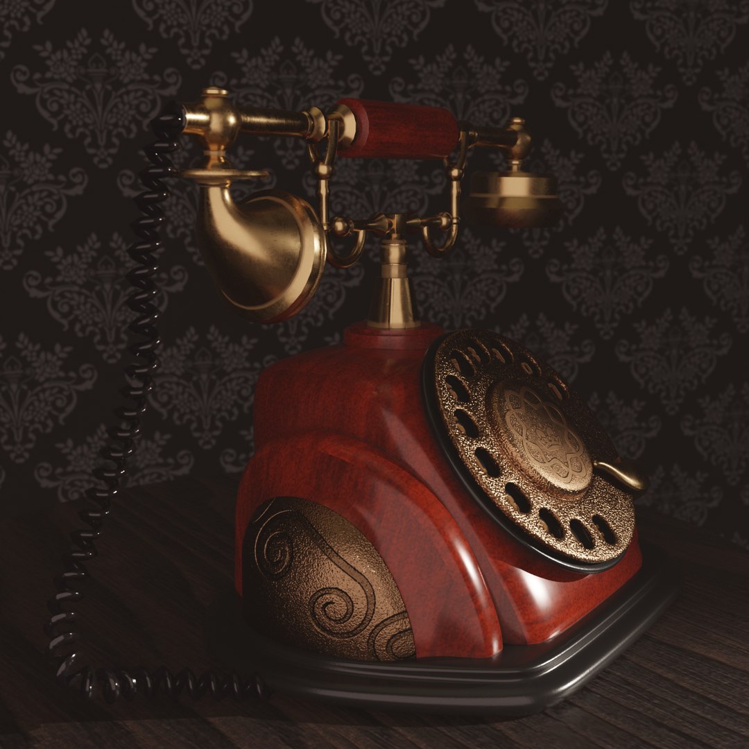 3D Old Telephone - TurboSquid 1807523