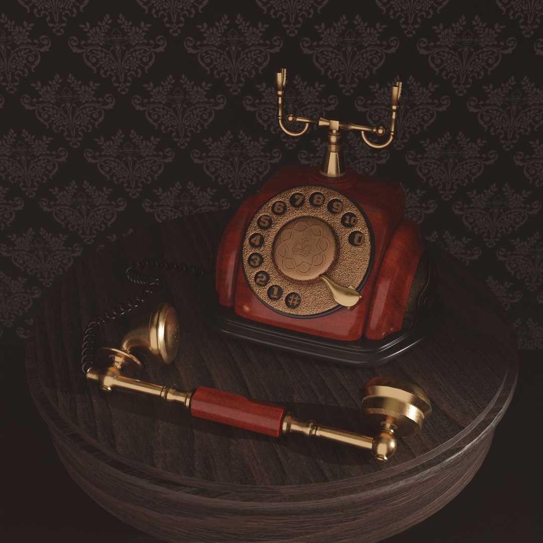 3D Old Telephone - TurboSquid 1807523