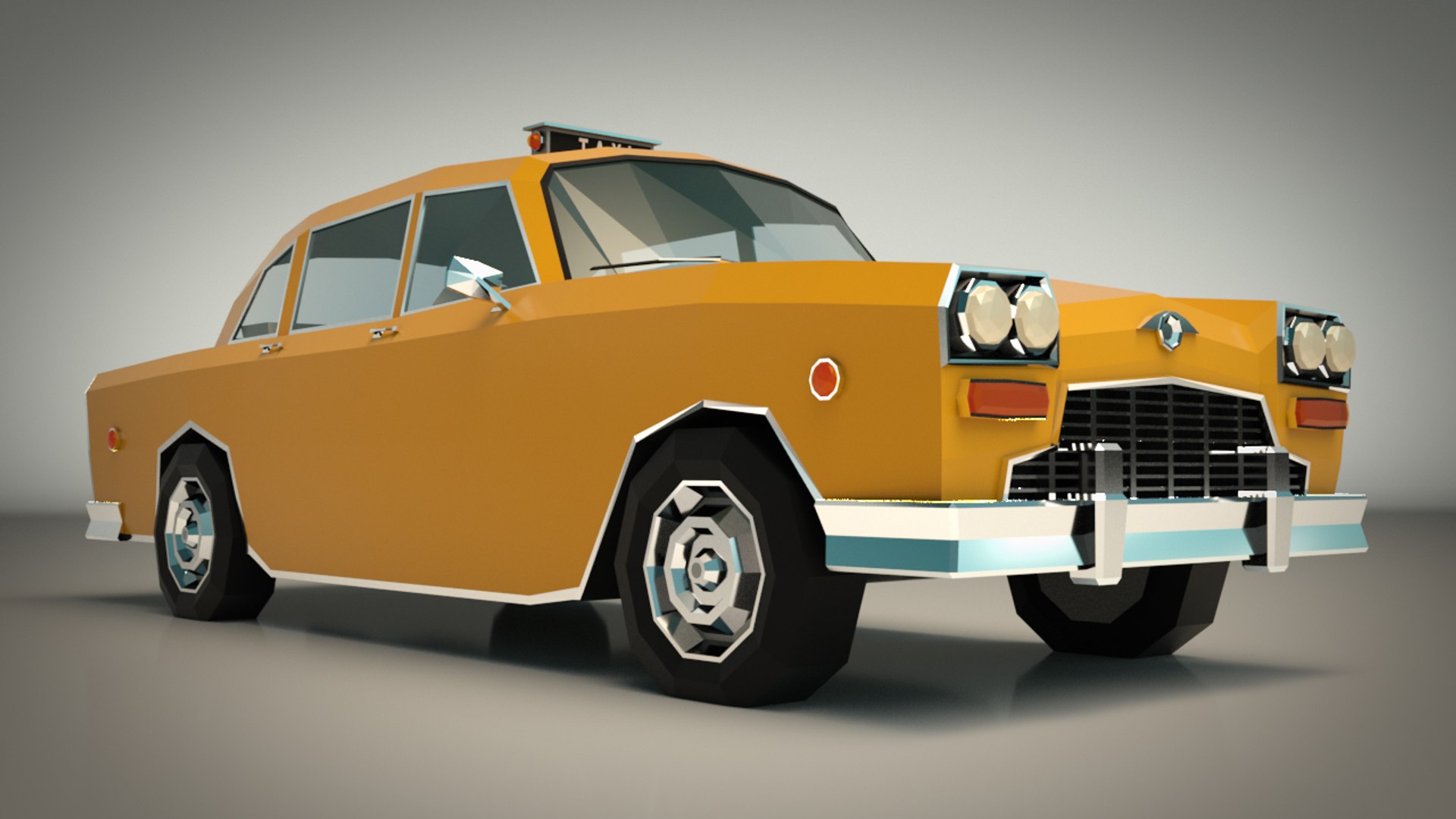 3D Model Yellow Cab - TurboSquid 1405279