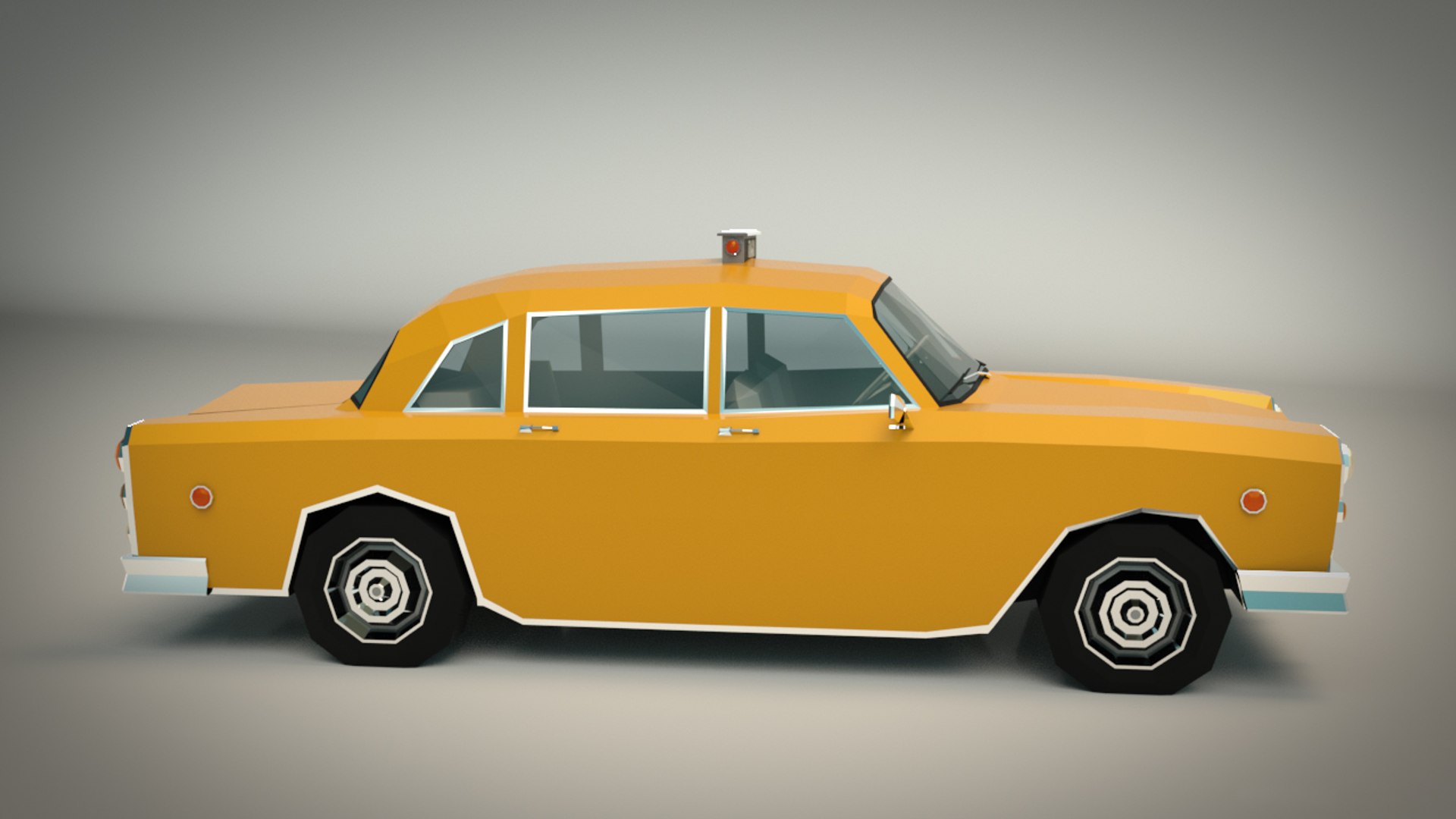 3D Model Yellow Cab - TurboSquid 1405279