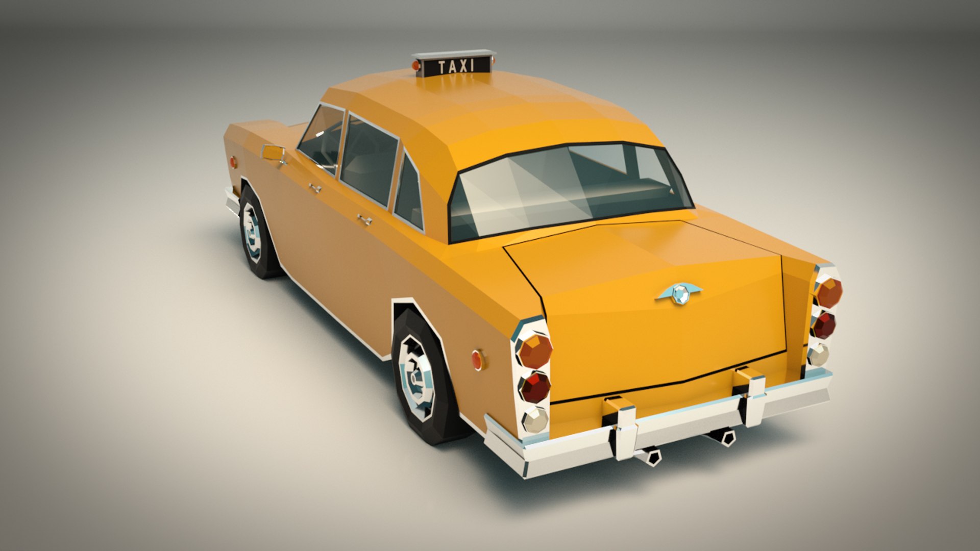 3D Model Yellow Cab - TurboSquid 1405279
