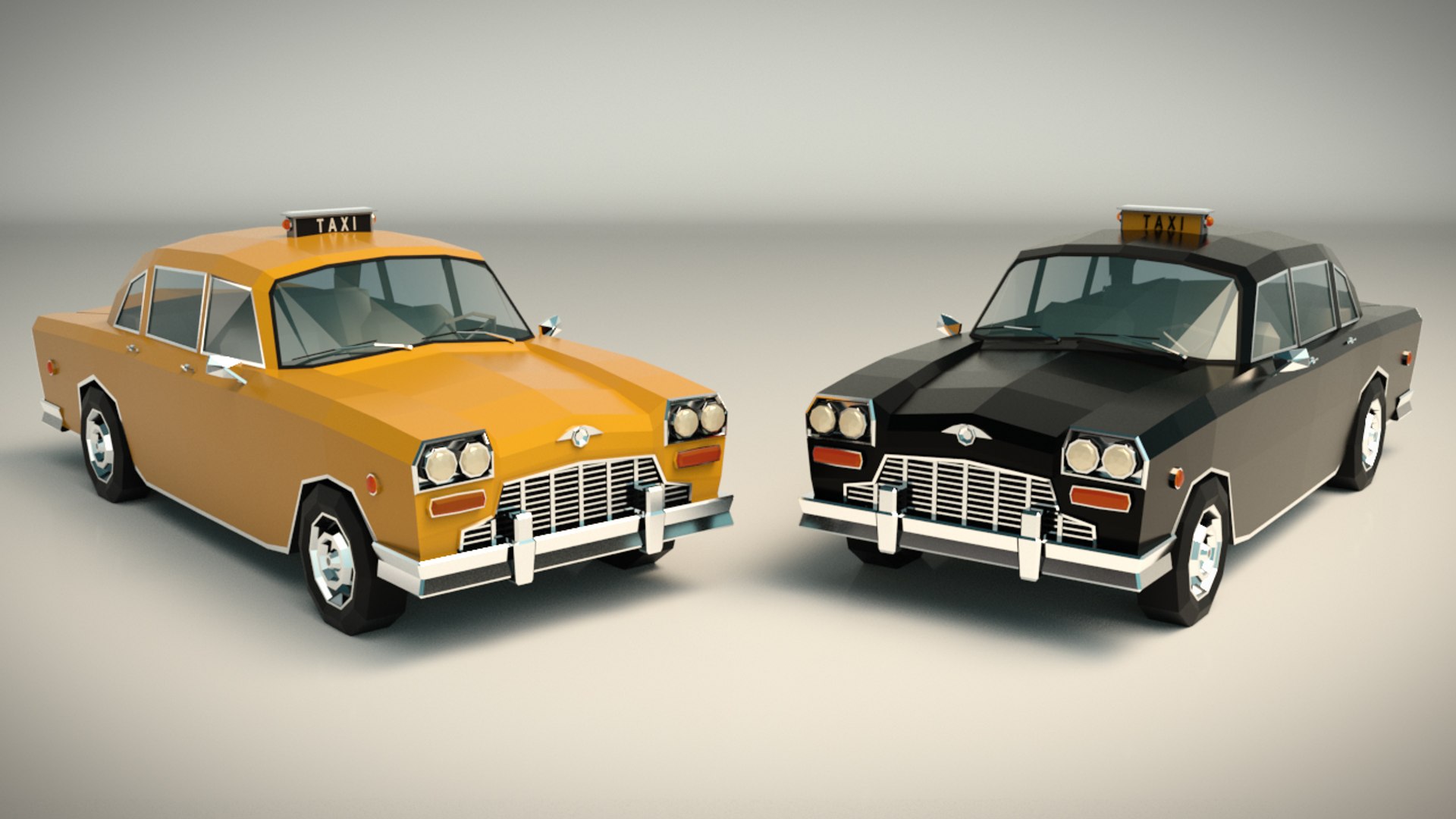 3D Model Yellow Cab - TurboSquid 1405279