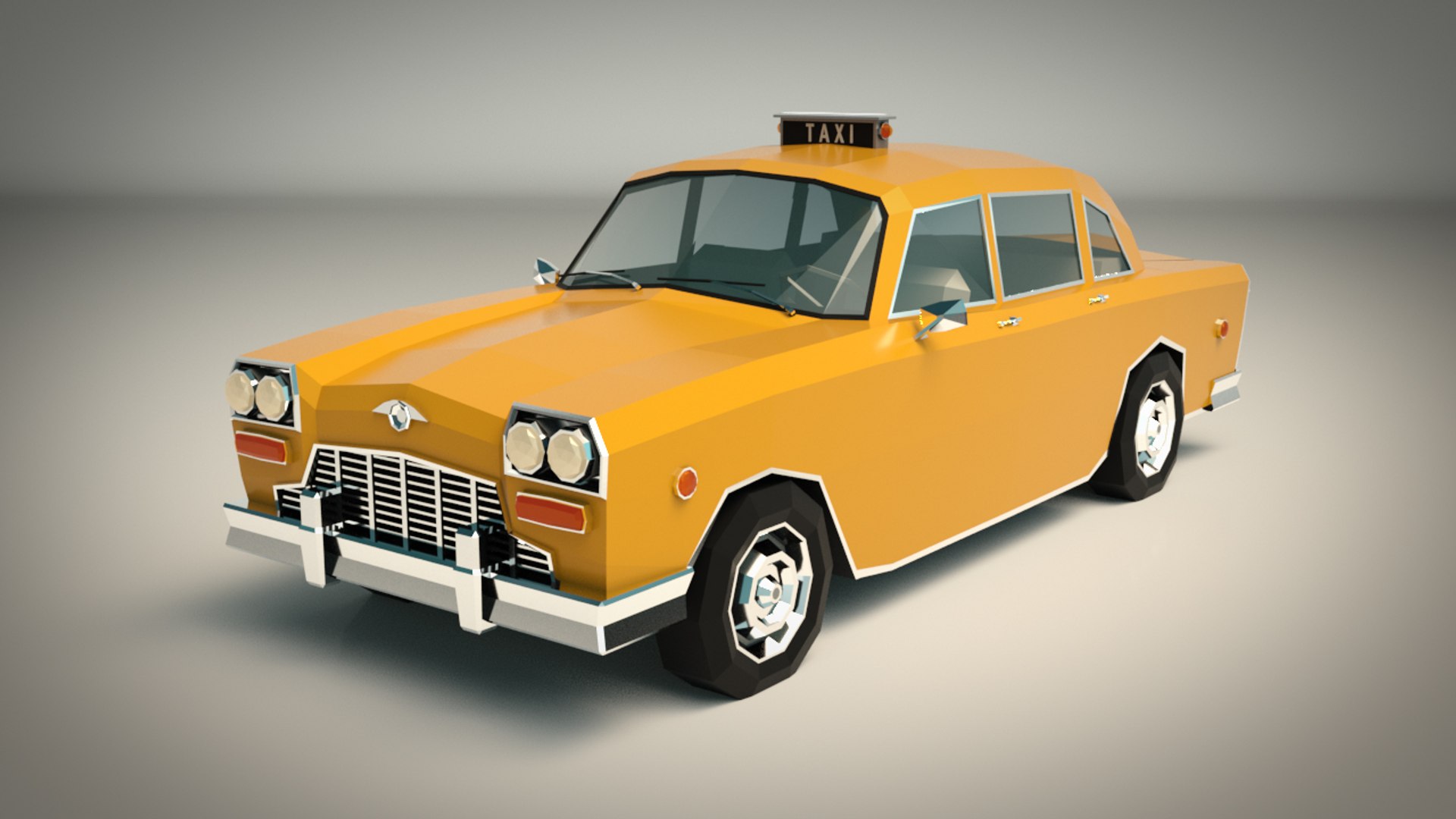 3D Model Yellow Cab - TurboSquid 1405279