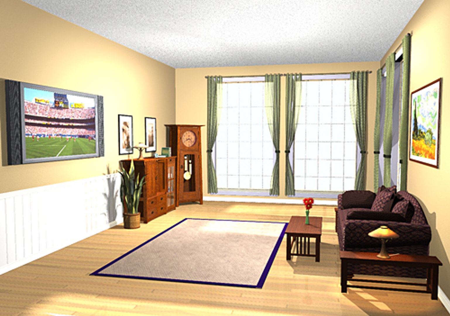 Living Room Environment 3d Ma