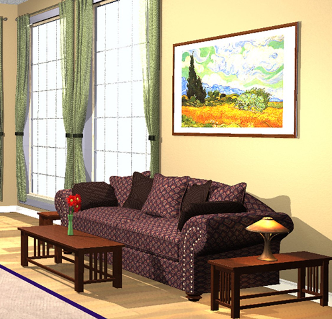 Living Room Environment 3d Ma