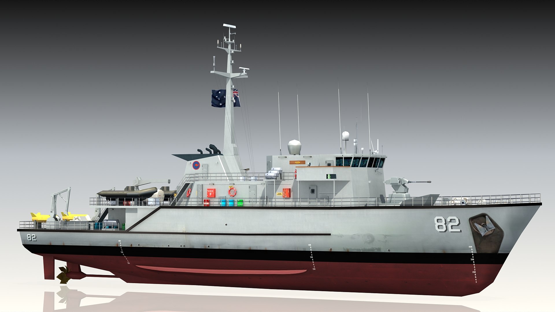 3D hmas huon m model - TurboSquid 1668849
