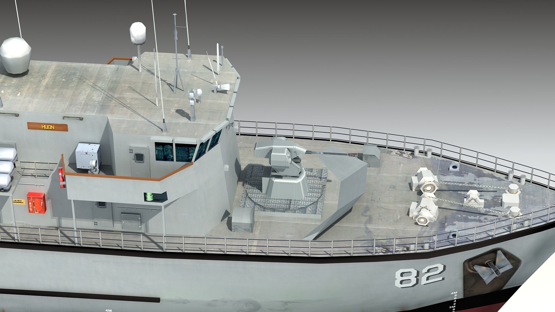 3D hmas huon m model - TurboSquid 1668849