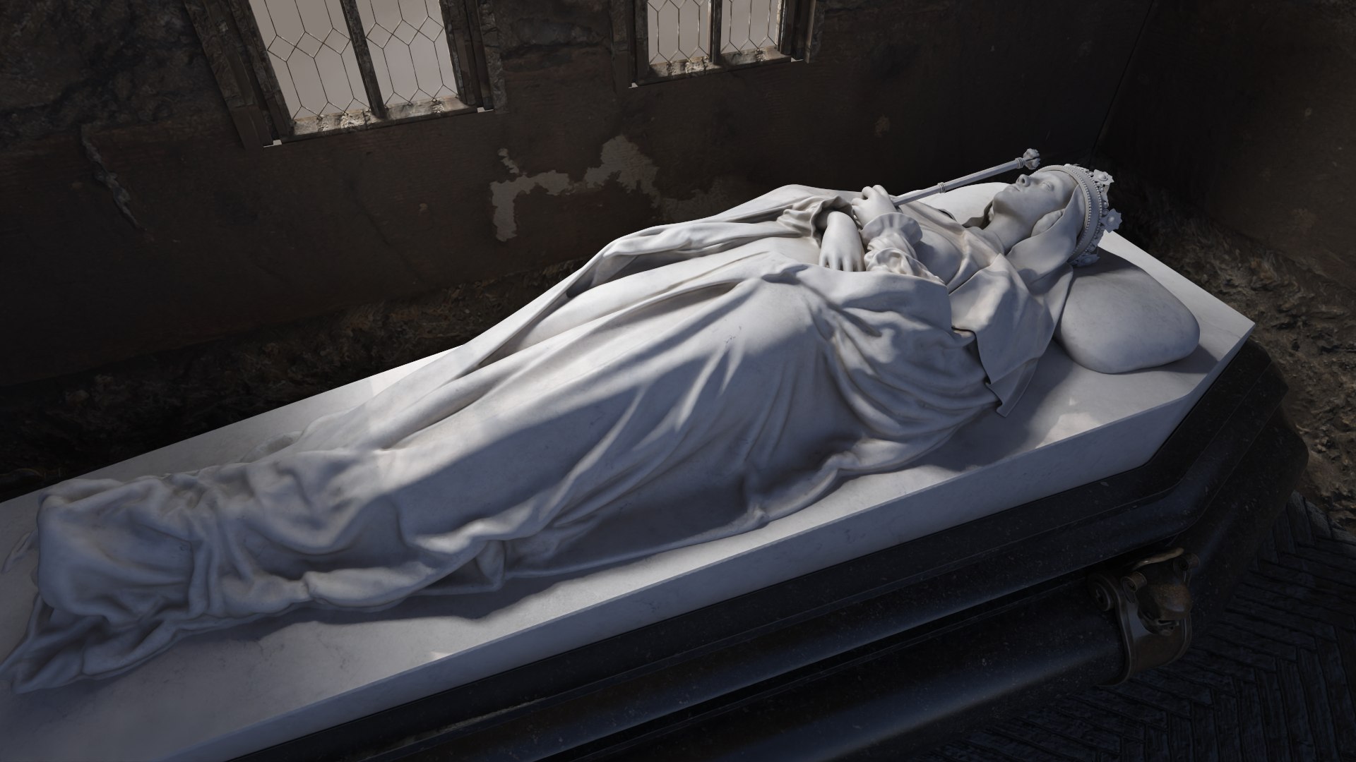 3D Marble Tomb Of Queen Isabel With Removable Lid - TurboSquid 2197176