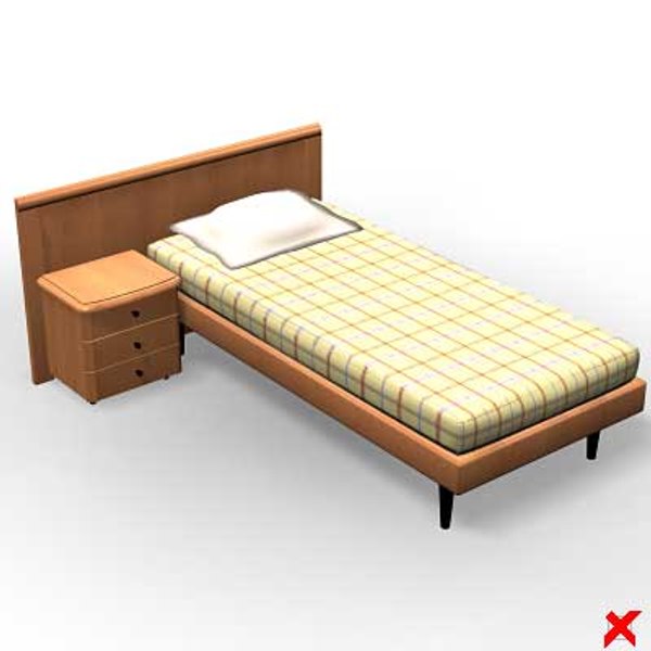 3D 3ds Max bed bedroom household