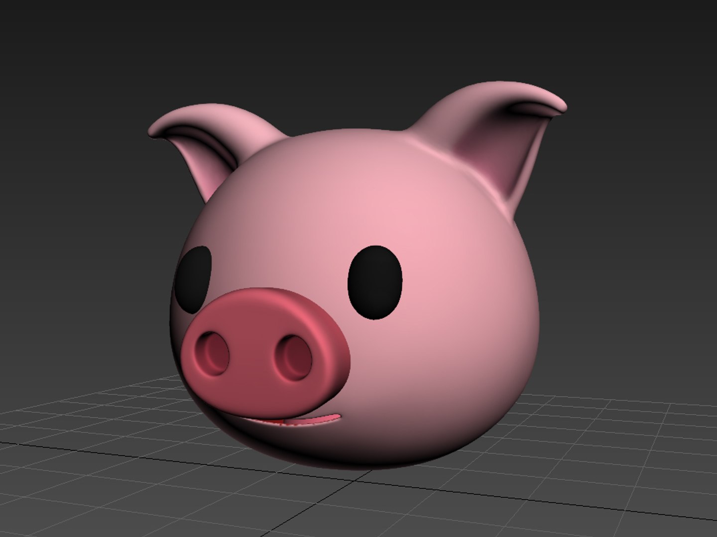 Pig Head Cartoon 3D Model - TurboSquid 1373932