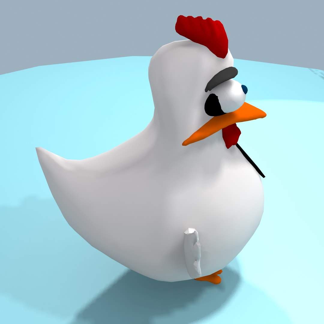 3d chicken cartoon